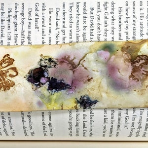 Eco Print Handmade Paper Bookmark Laminated | Botanical Handcrafted ...