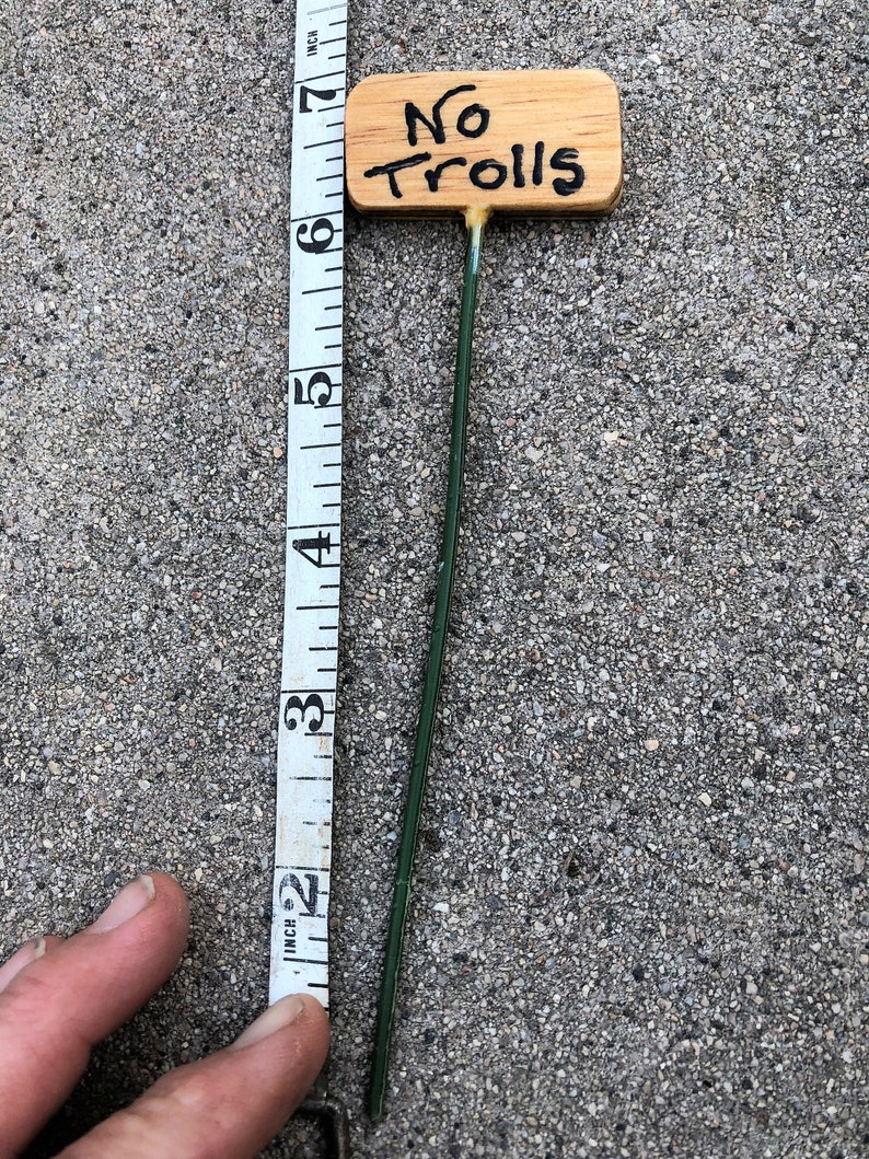Outside Fairy Garden Sign No Trolls Warning Troll Sign - Etsy