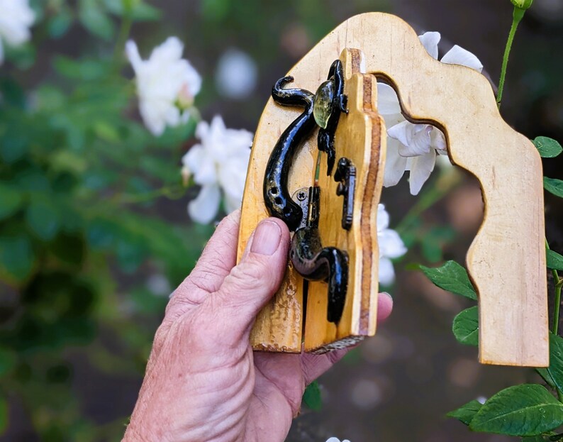 Functional Miniature Wood Door, Outdoor Fairy Door for Gnomes, Elves ...