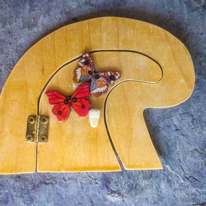 Butterfly Door That Opens and Closes | Functional Miniature Pixie Door ...