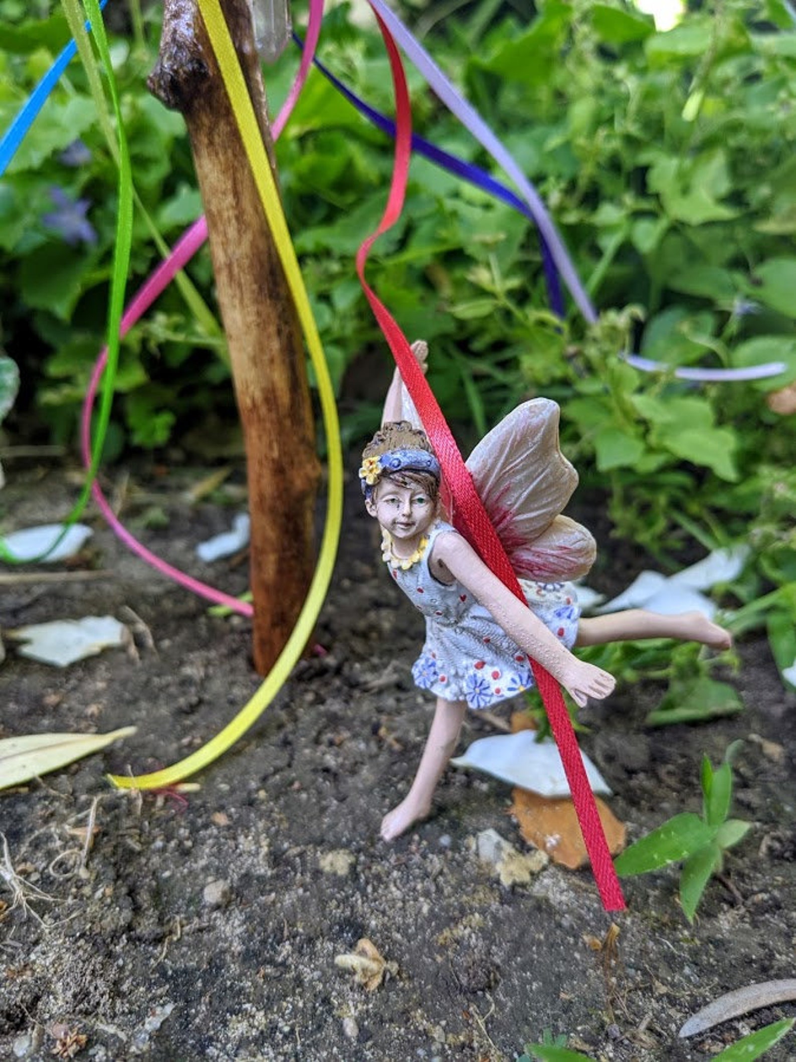 Maypole for Fairy Gardens Natural Wooden Bubble Wand - Etsy