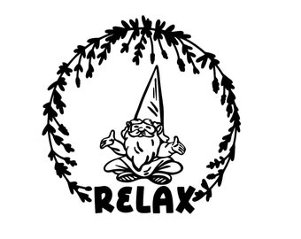 Gnome Car Decal Gnome Vinyl Sticker | Etsy