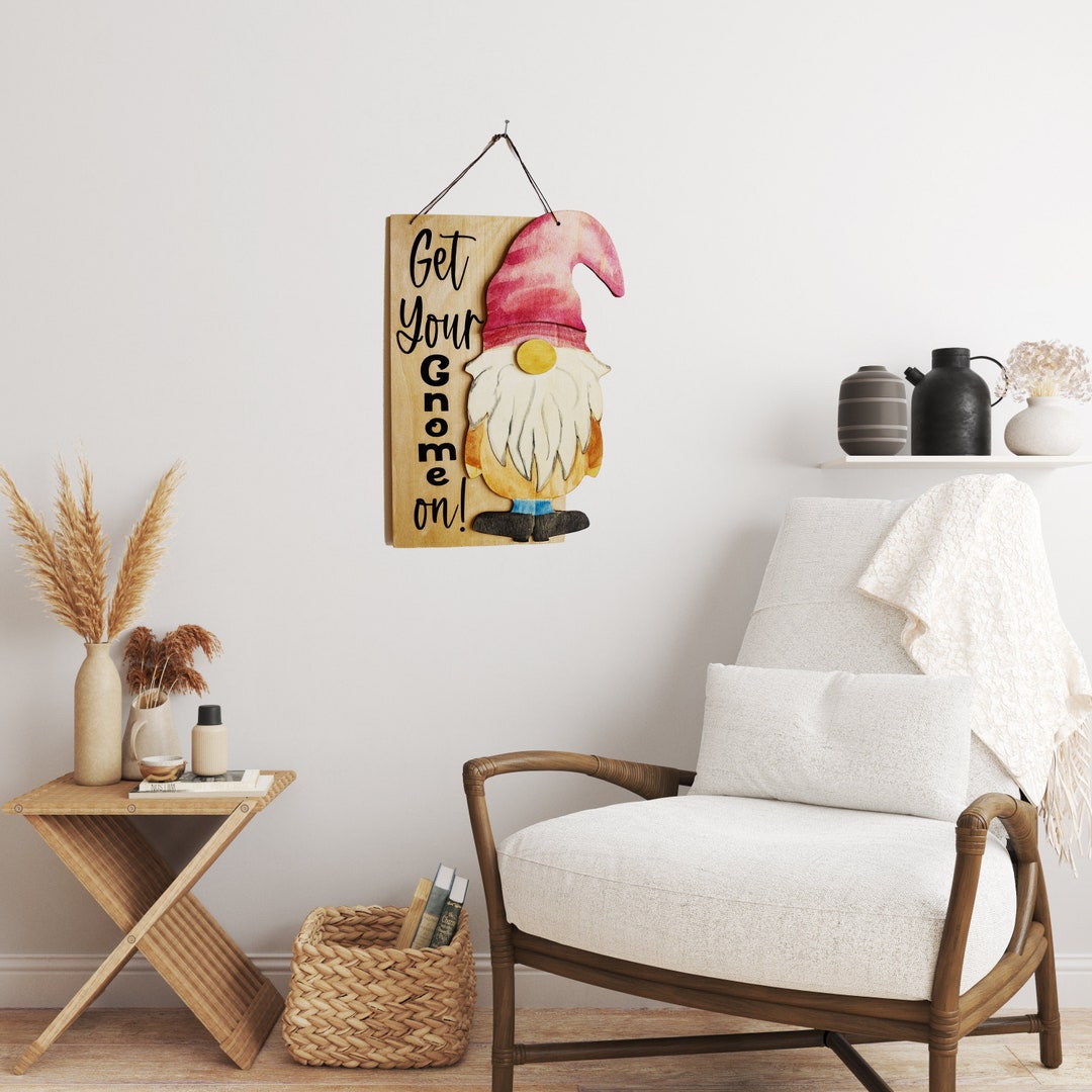 Gnome Garden Sign, Get Your Gnome on Sign, Outdoor Garden Sign - Etsy