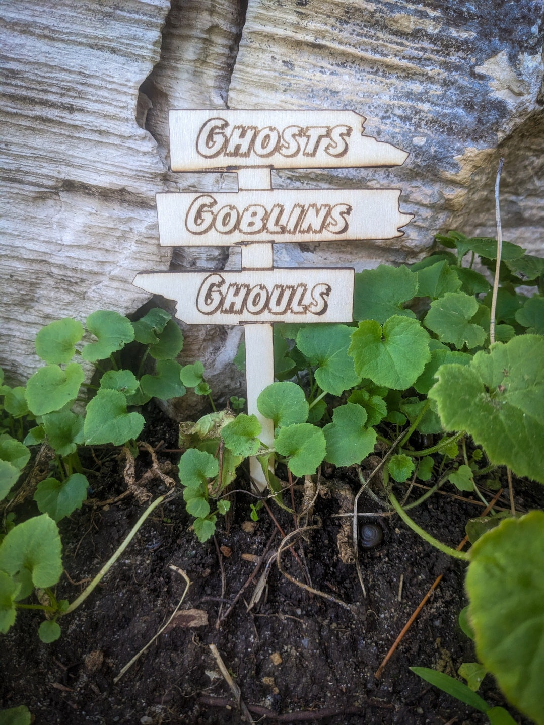 Miniature Goblin Sign for Halloween Fairy Gardens | Garden Pick That ...