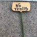Outside Fairy Garden Sign, No Trolls Warning, Troll Sign, Outdoor Fairy ...
