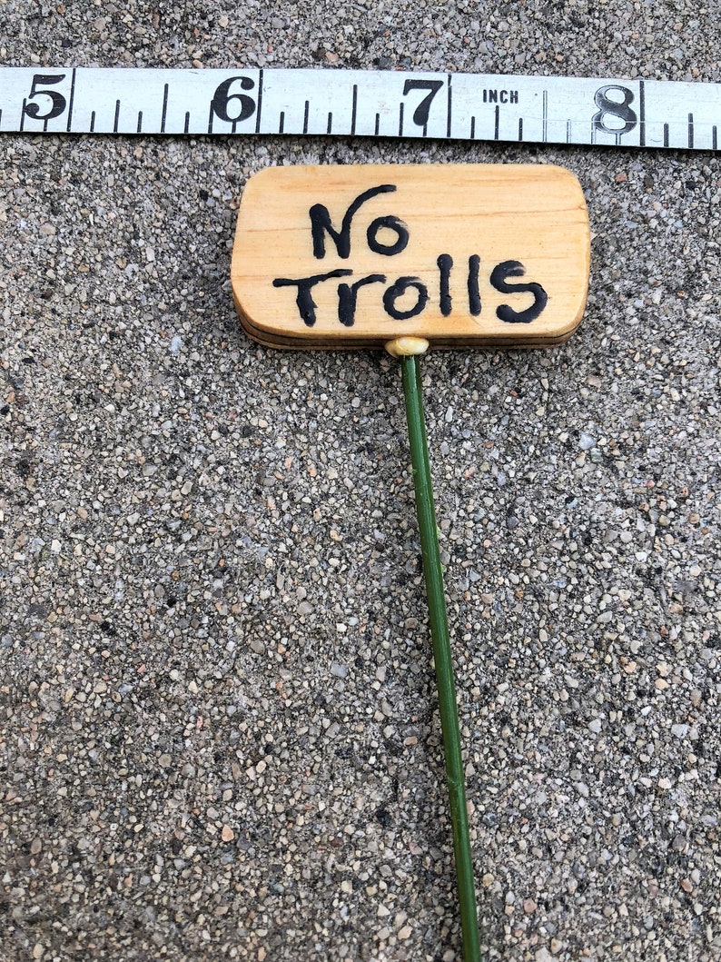 Outside Fairy Garden Sign No Trolls Warning Troll Sign - Etsy