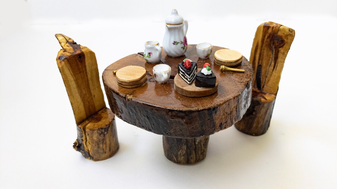 Outdoor Fairy Garden Table and Chairs Set for Miniature Dining - Etsy