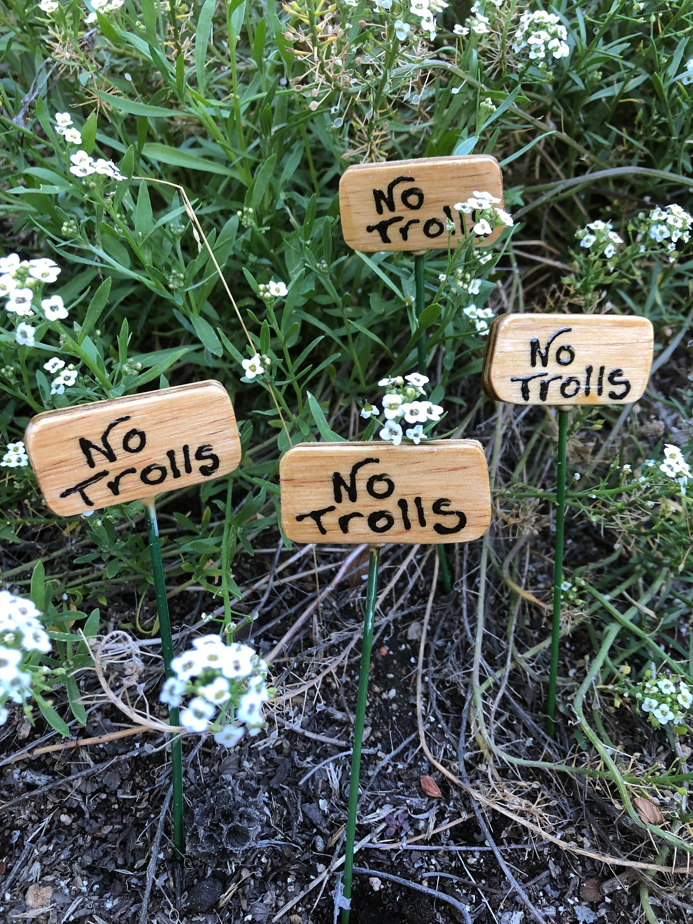 Outside Fairy Garden Sign No Trolls Warning Troll Sign - Etsy