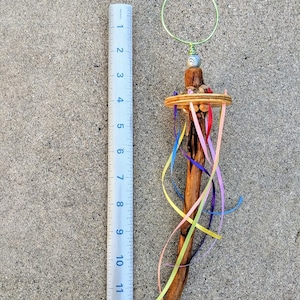 Maypole for Fairy Gardens, Natural Wooden Bubble Wand, Woodland Fairy ...