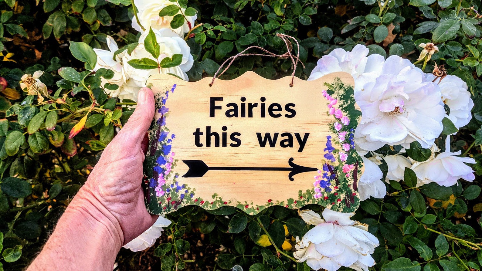 Fairy Garden Sign Fairies This Way Sign Outdoor Garden Sign | Etsy