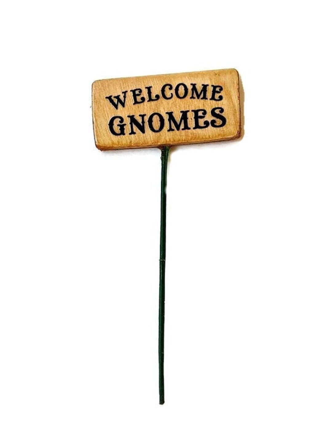 Welcome Gnomes Sign, Outdoor Gnome Garden Miniature Sign, Wood Mini ...