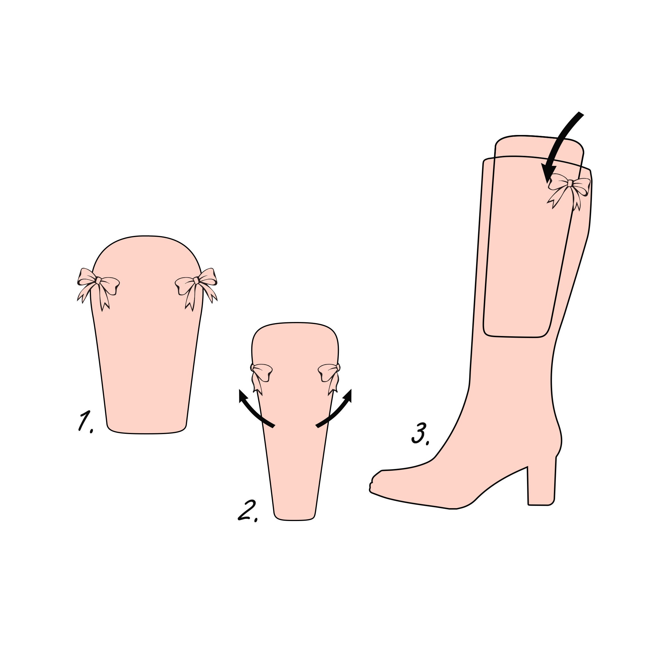 Isolated One Line Drawing Of Womens Boots