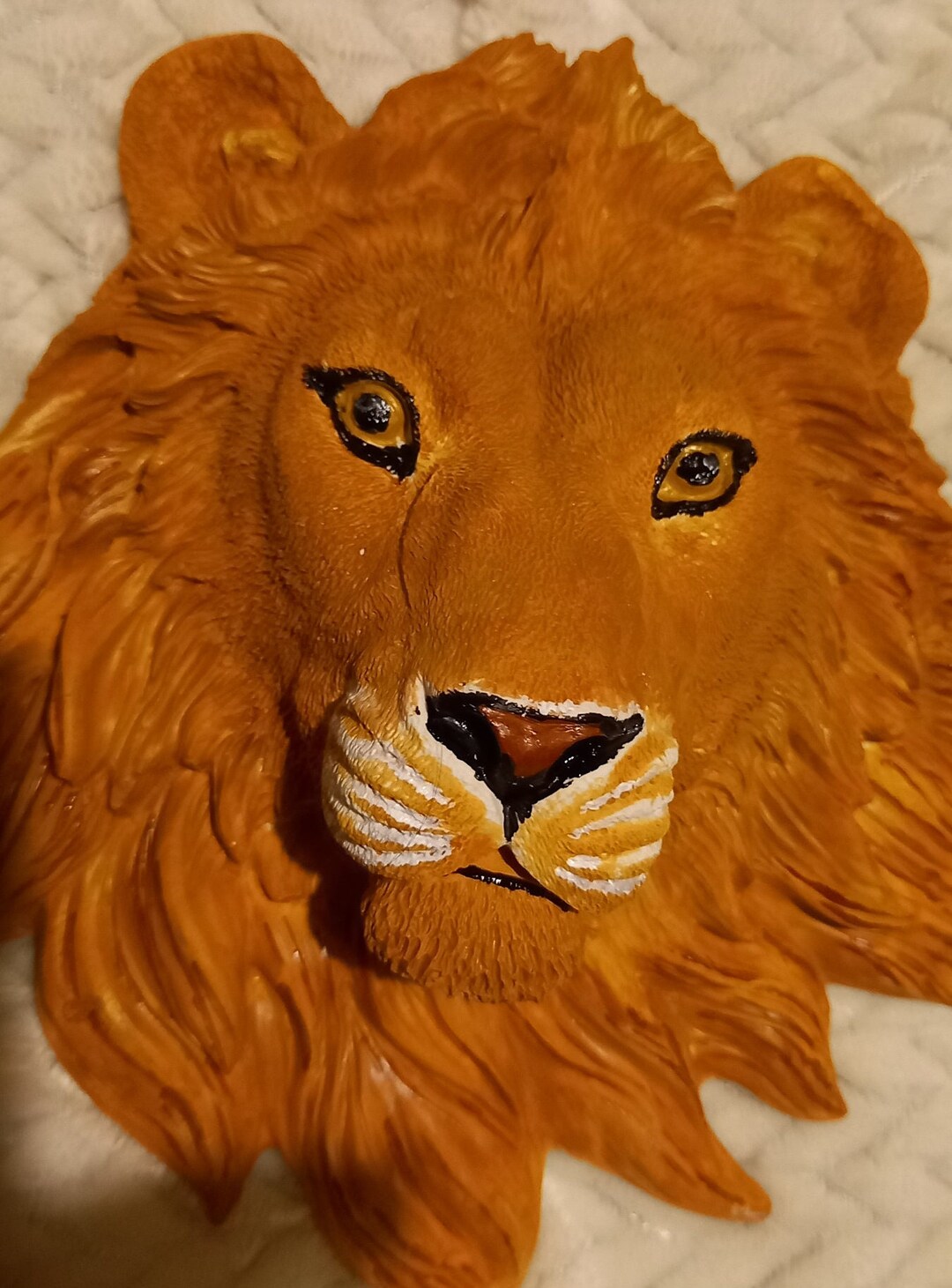 Gorgeous Lion Head Wall Hanging/plaque, Hand Made and Painted. - Etsy