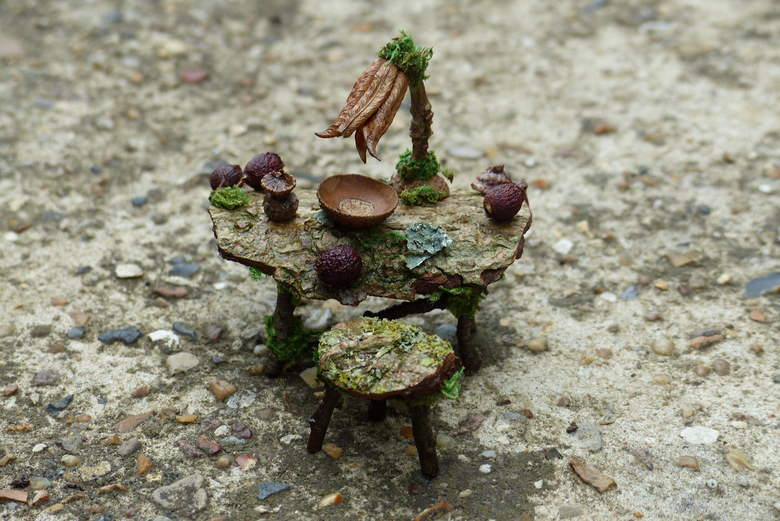 Miniature Kitchen Set Goblincore Decor Dollhouse Wooden | Etsy