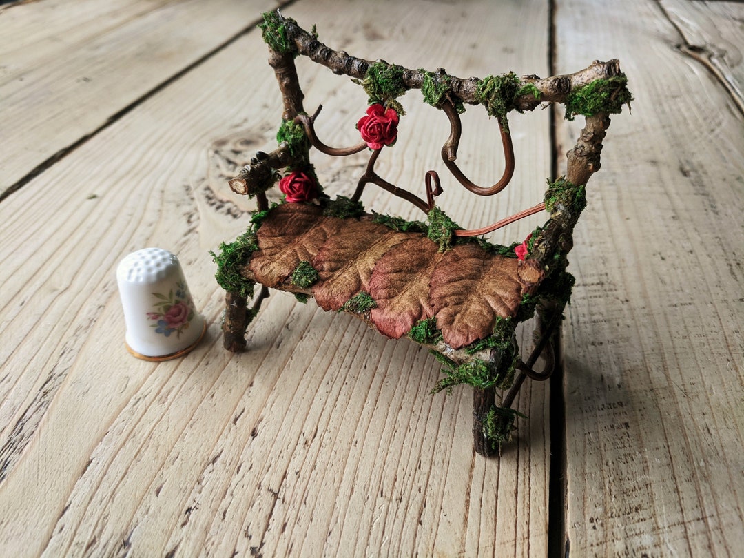 Fairy Rose Bench by Fairies of Tranquility Fairy House, Doors ...