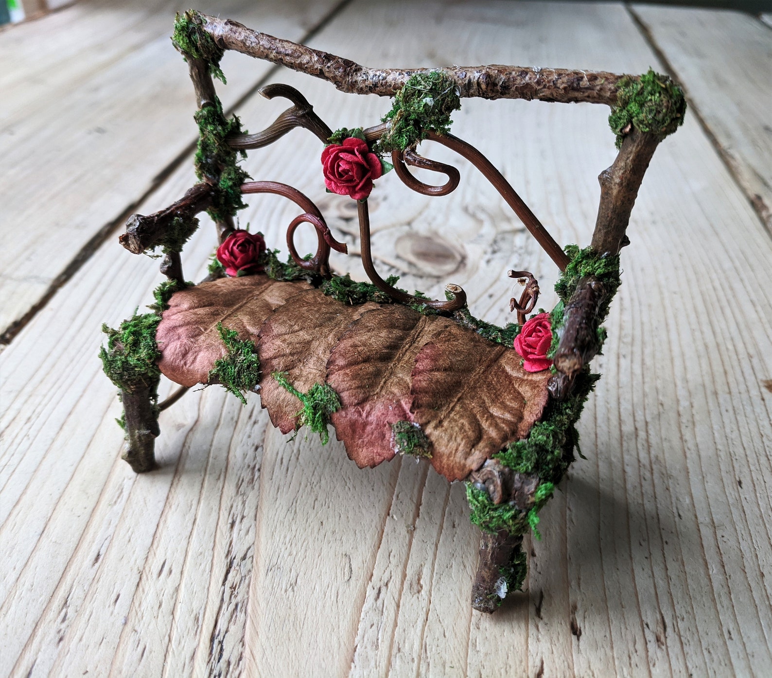 Pair of Fairy Rose Benches Fairy House Doors Furniture - Etsy