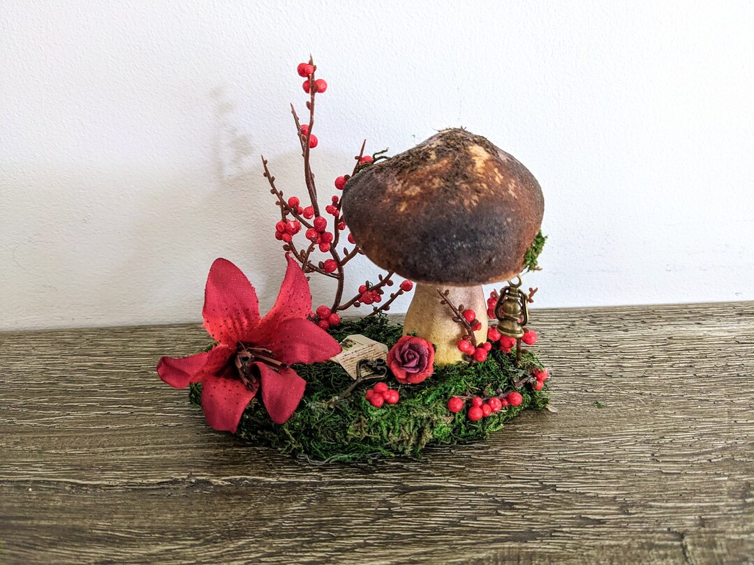 Miniature Toadstool Scene, Fairy Garden, Fairy, Miniature Gifts ...