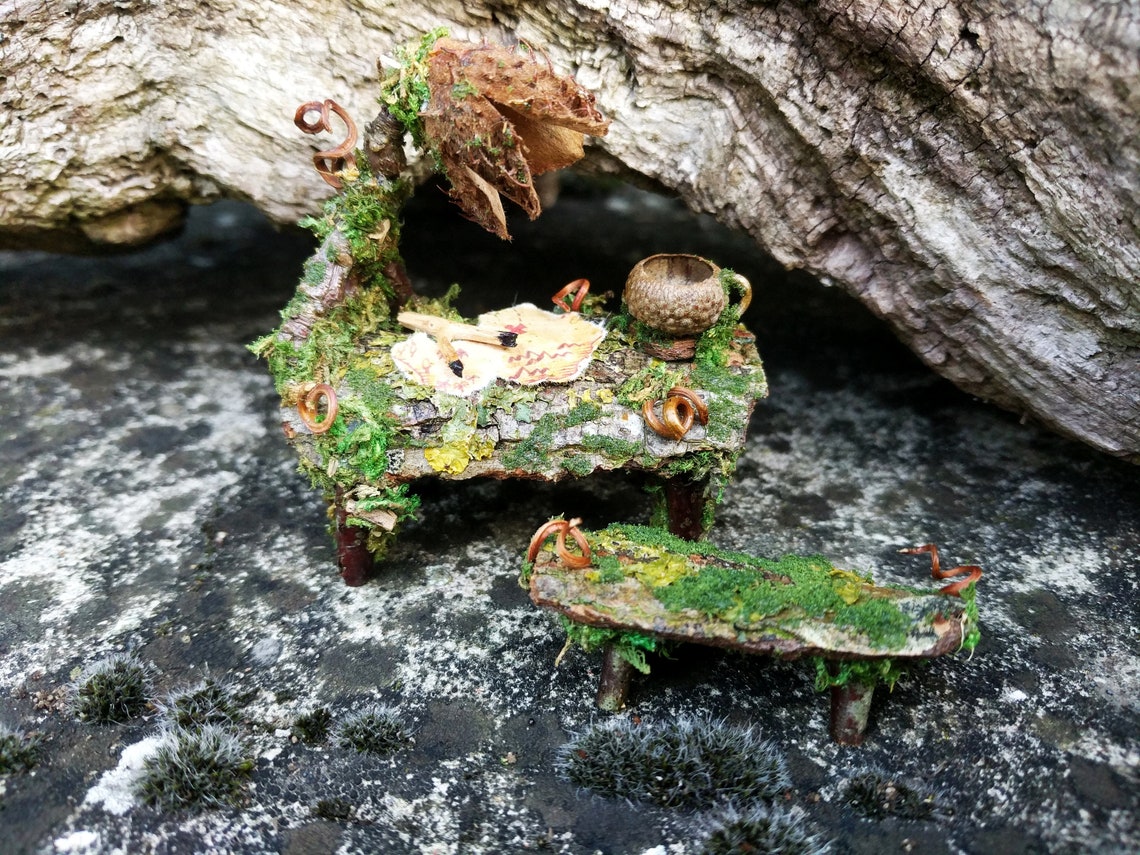 Fairy Table Fairy Miniatures Fairy Garden Fairy Furniture - Etsy