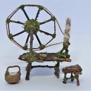 Fairy Spinning Wheel Fairy House Fairy Garden Miniature | Etsy UK