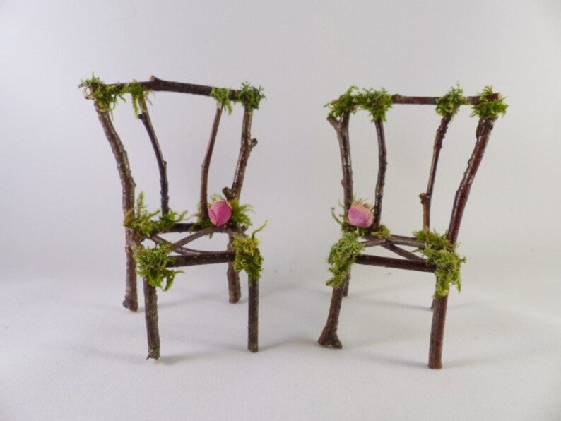 Miniature Fairy Chairs Fairy House Fairy Furniture Pixie - Etsy