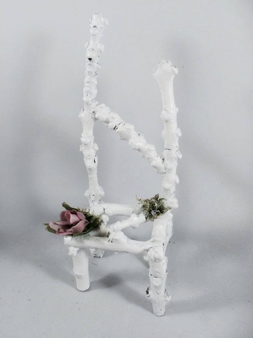 White Fairy Chair Fairy Furniture Fairy House Fairy | Etsy
