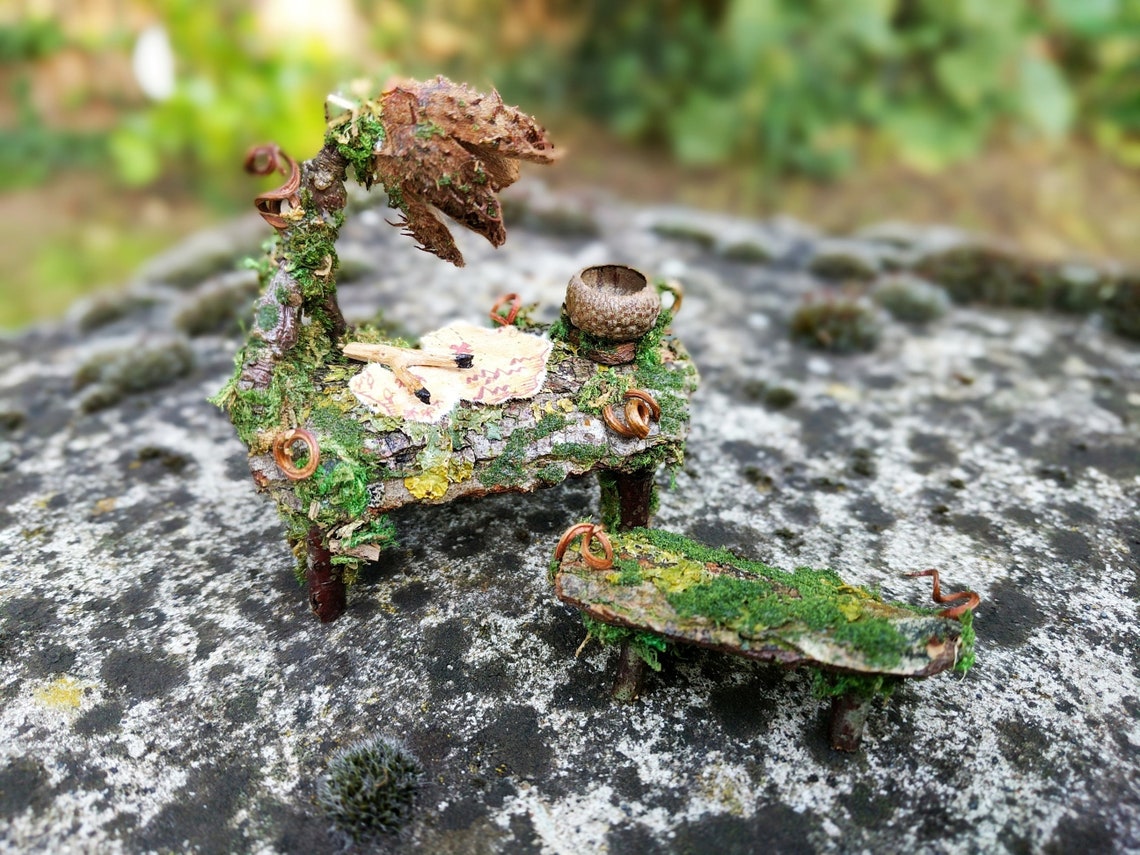 Fairy Table Fairy Miniatures Fairy Garden Fairy Furniture | Etsy