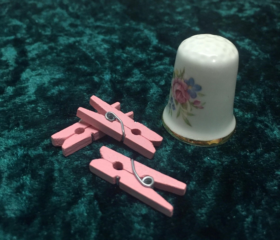 20 Pink Mini Wooden Pegs 25mm Miniature Pegs, Fairy Garden, Wedding ...