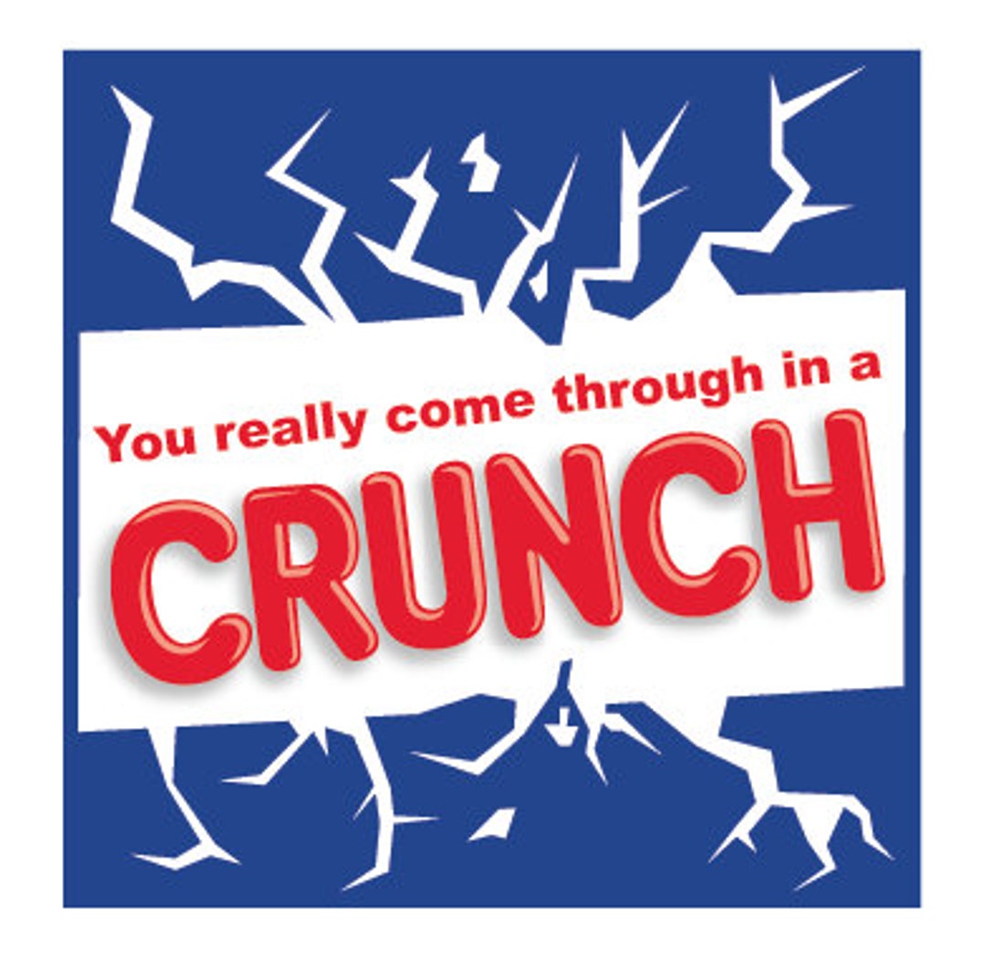 Crunch Bar Gift Tag - Etsy