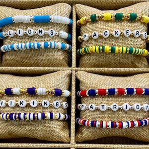 Set of 3 NFL Team Bracelets - Etsy