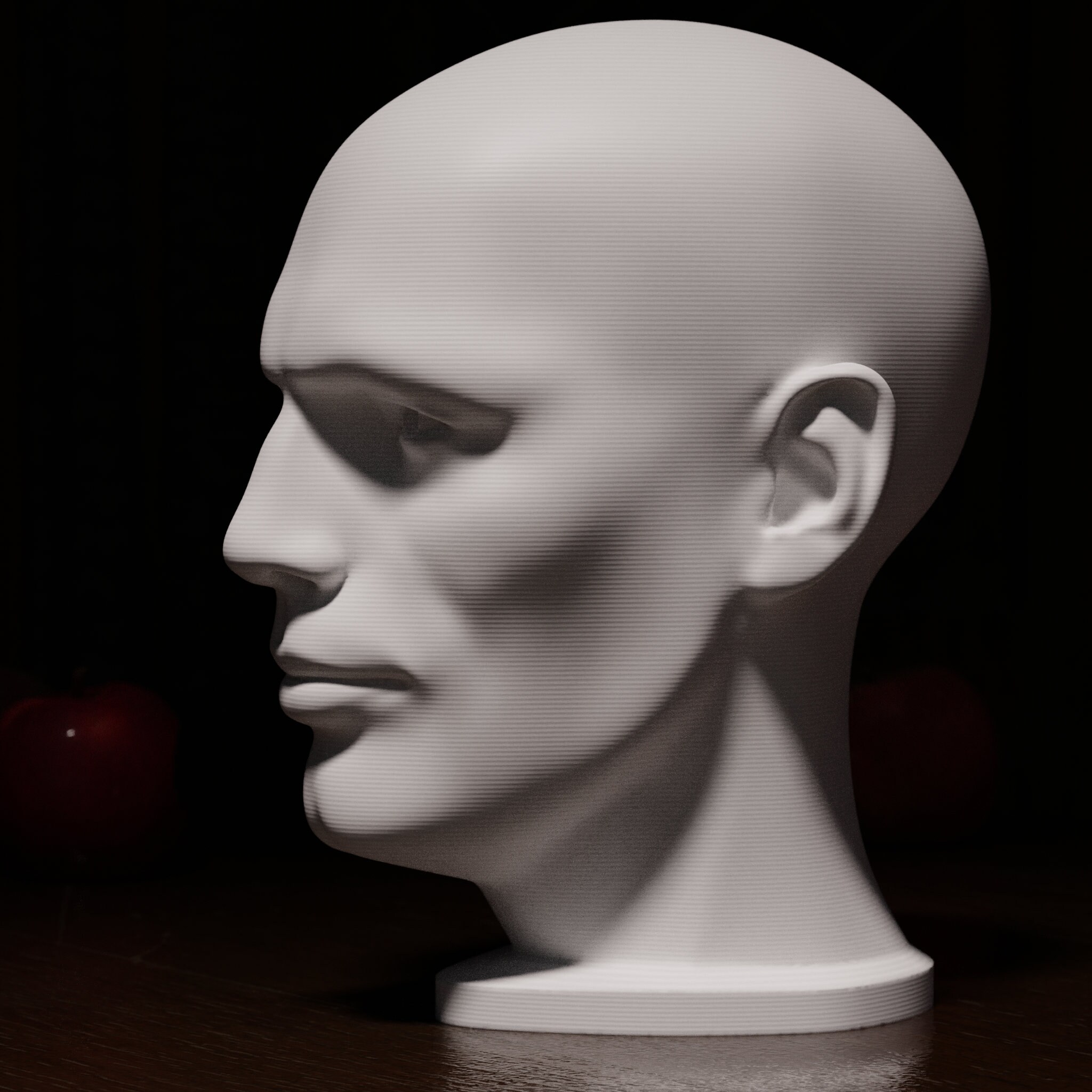 1:1 Scale Ascending Artist's Realistic Male Head Reference 29.5cm ...