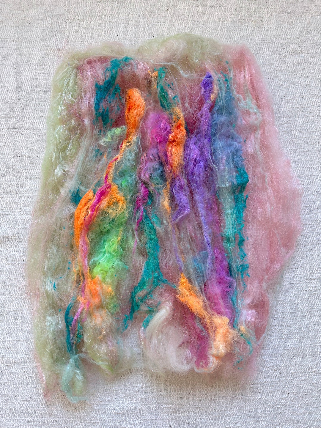 BATT 1280 / Carded Art Batt / Spinning Fiber / Textured Batt / - Etsy