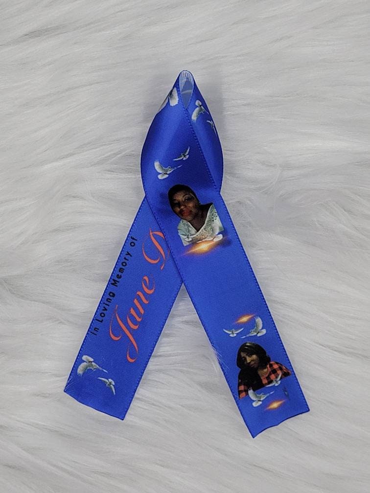 Dove and Roses Memorial Ribbons - Etsy