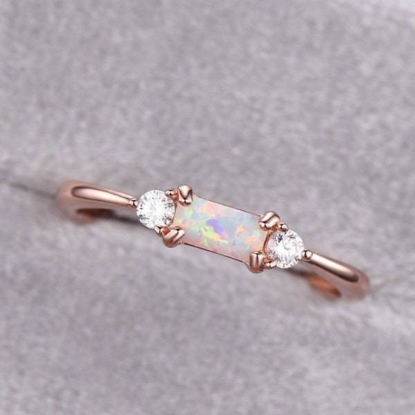Rectangle Opal Ring - Etsy