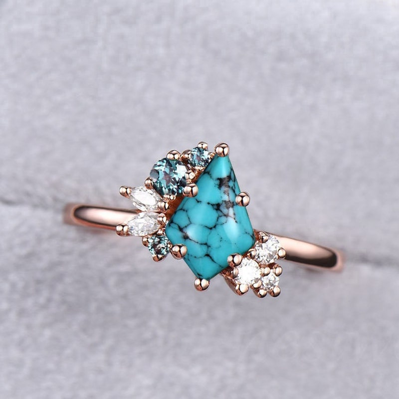 Turquoise Engagement Ring - Etsy