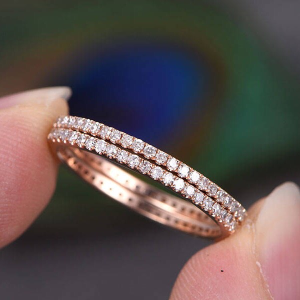 Thin Diamond Band - Etsy
