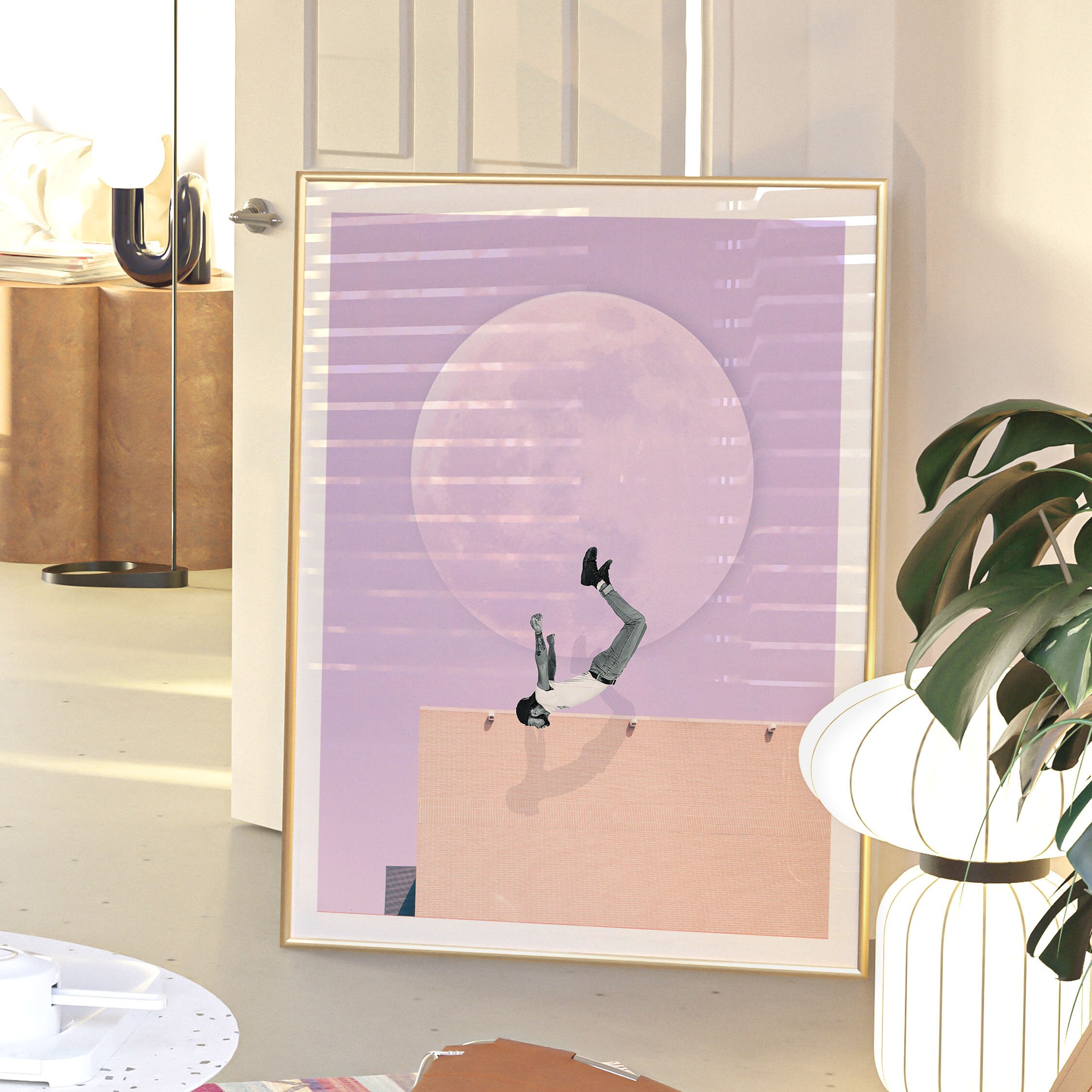 Free Falling | Art Print | Abstract Collage | Pop Surreal Art | Modern ...