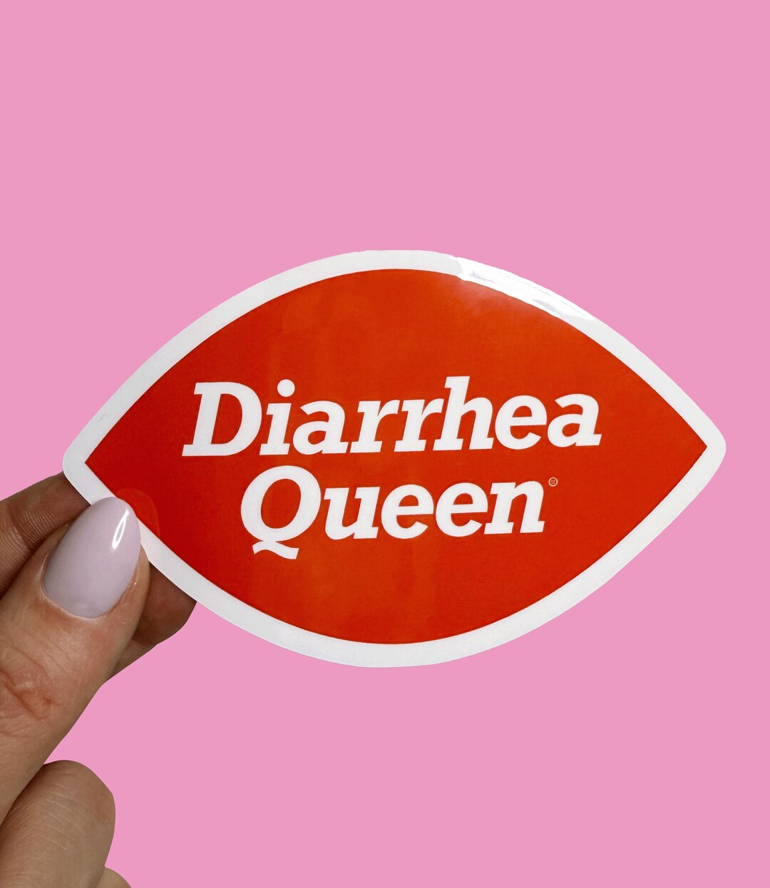 Diarrhea Queen | Funny IBS Sad Belly Sticker | Glossy Vinyl Waterproof ...