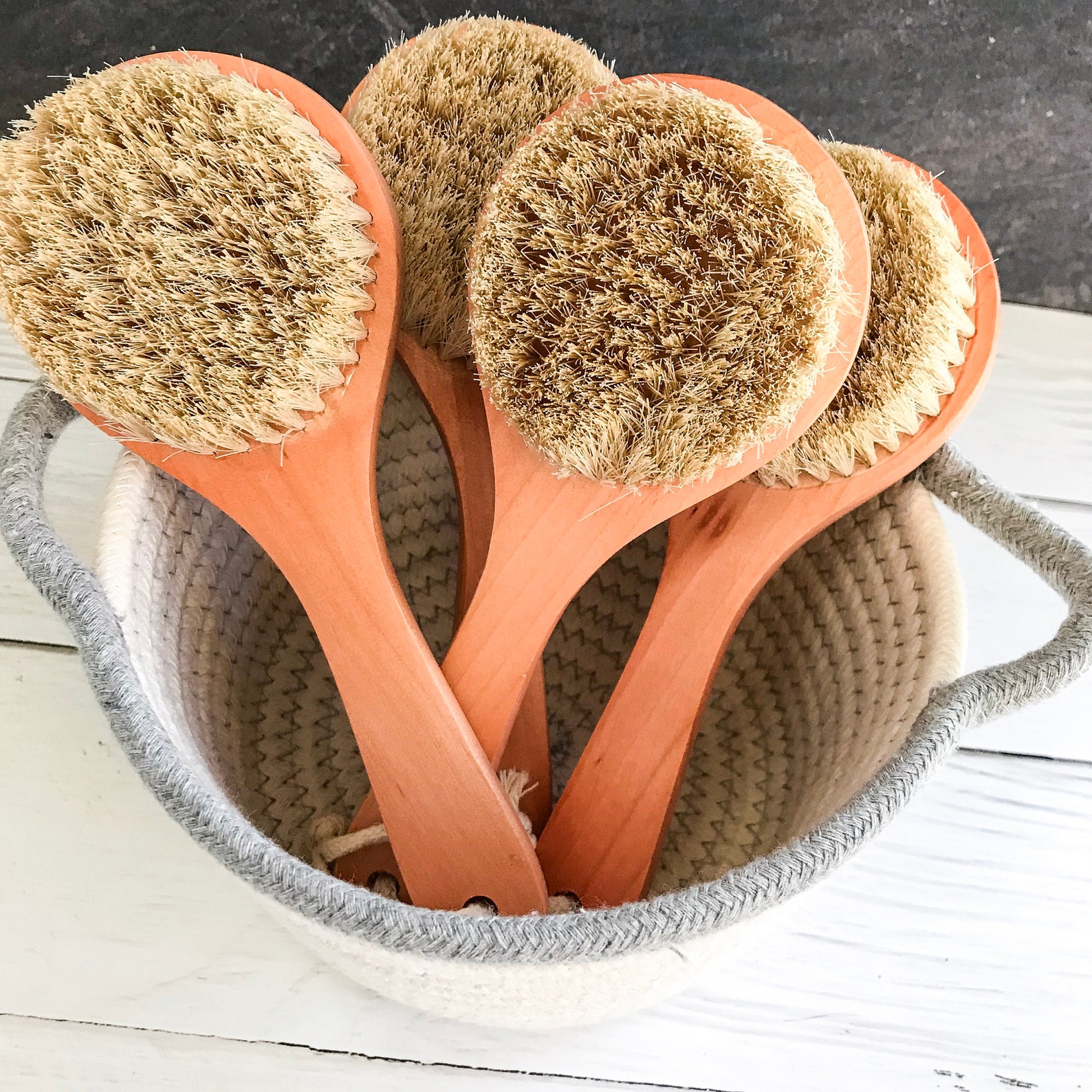 Exfoliating Dry Body Brush Natural Vegan Plant Bristles Skin - Etsy