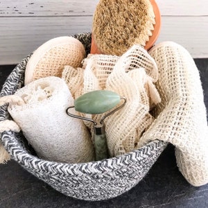 All Natural Ramie Body Scrub Pad, Gentle Exfoliating Bath Sponge ...