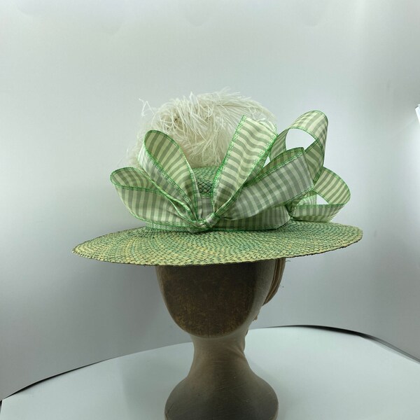 Green Straw Hat - Etsy