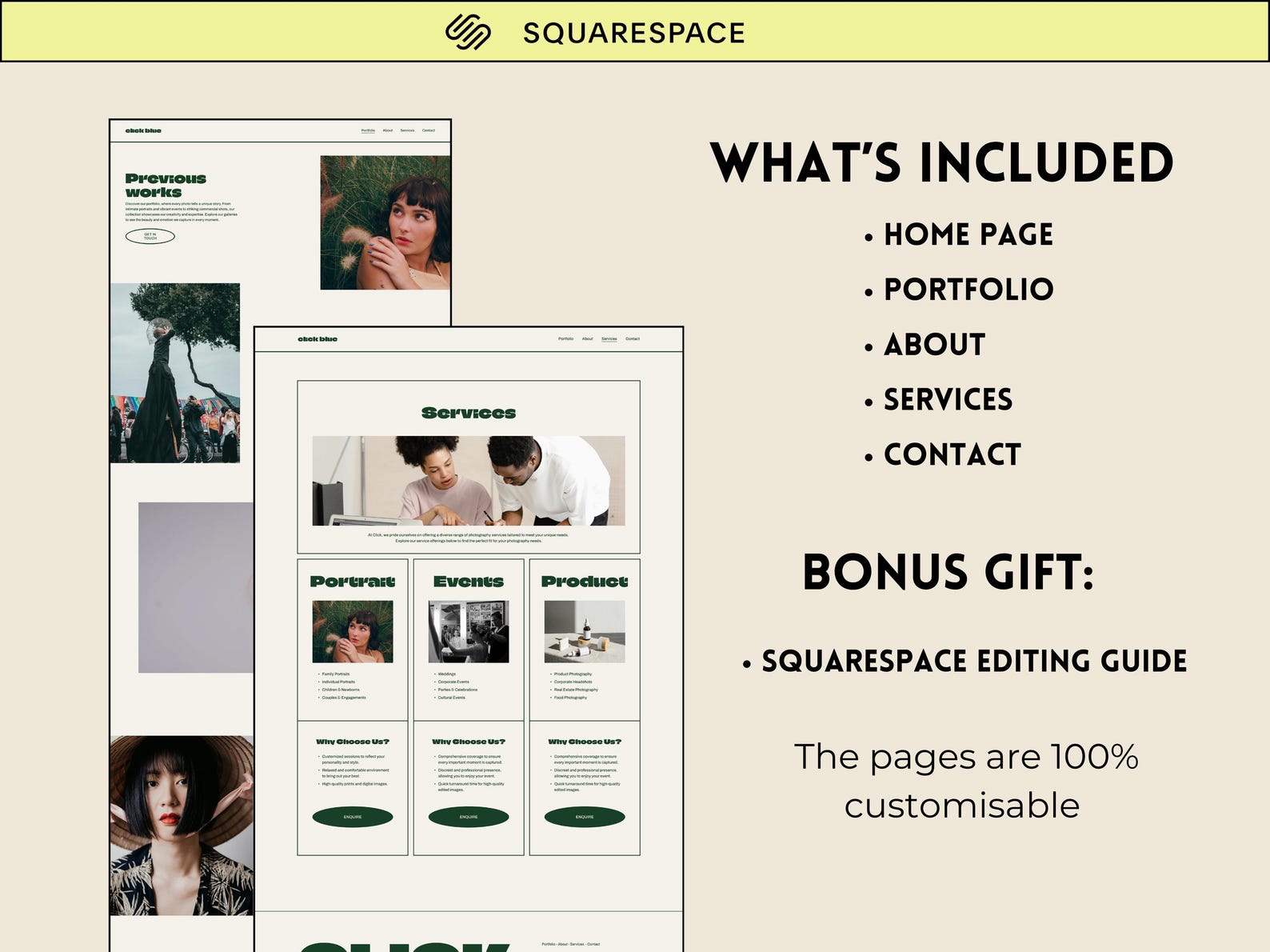 Squarespace Photography Website Template Squarespace 7.1 Photographer ...