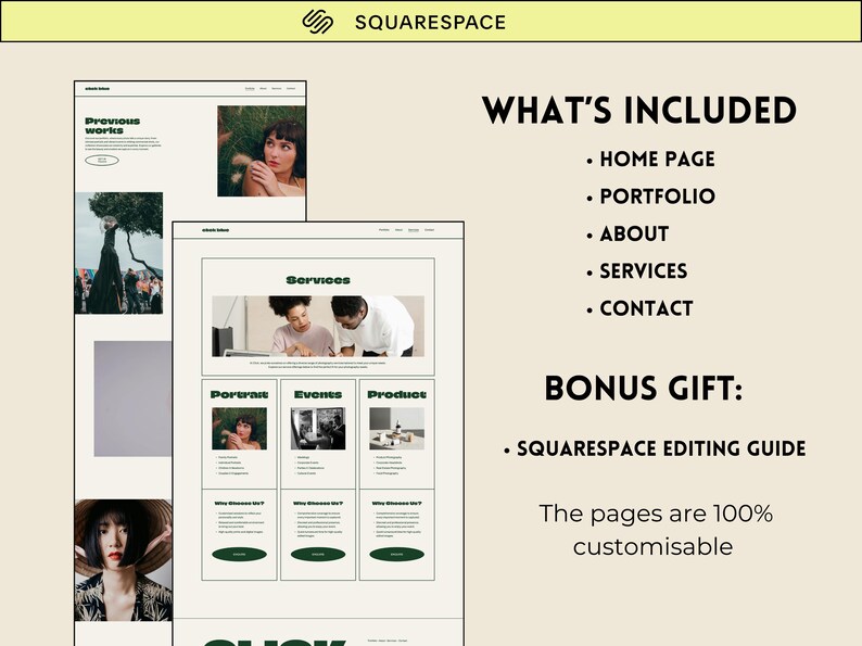 Squarespace Photography Website Template Squarespace 7.1 Photographer ...