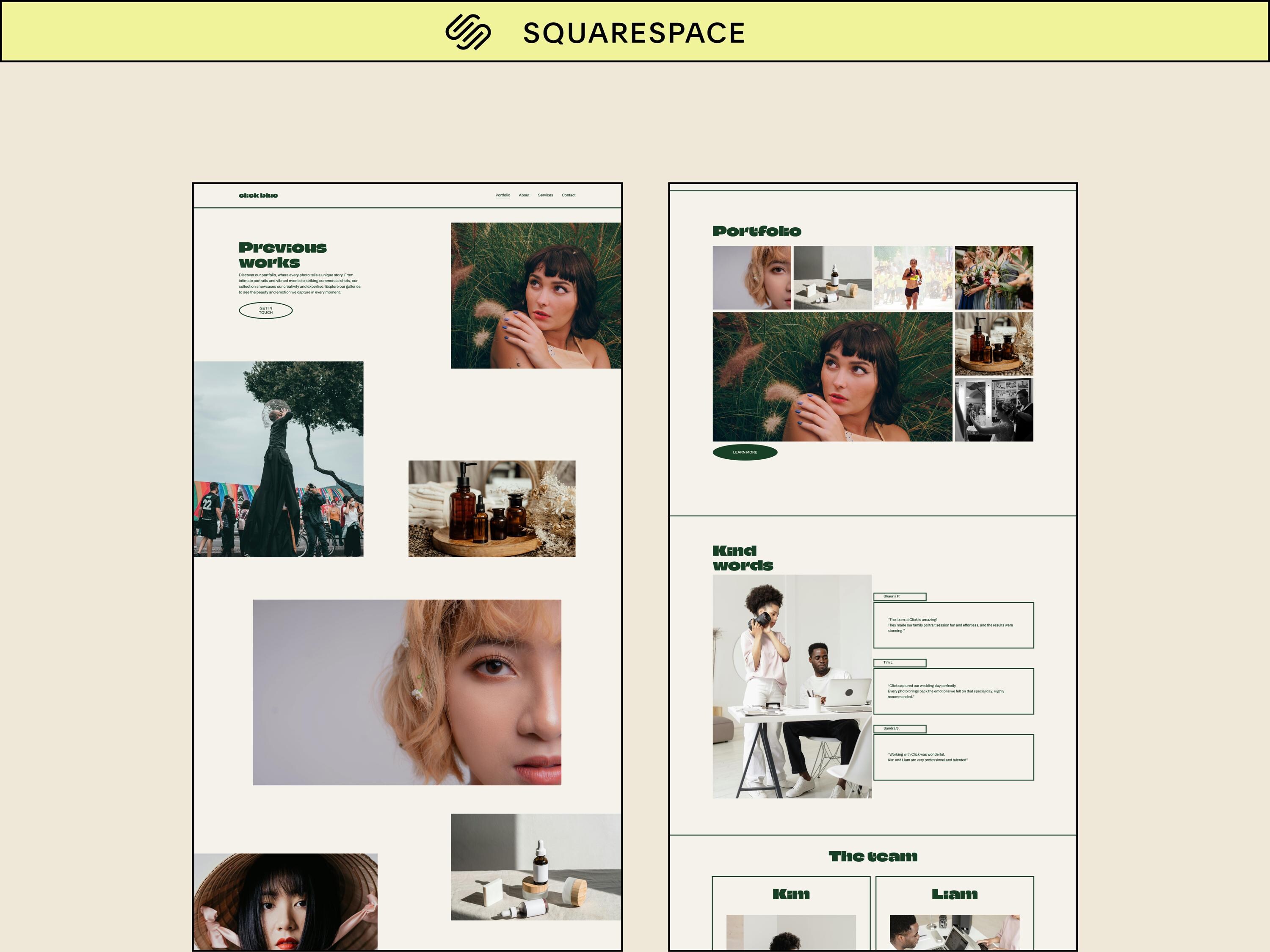 Squarespace Photography Website Template Squarespace 7.1 Photographer ...