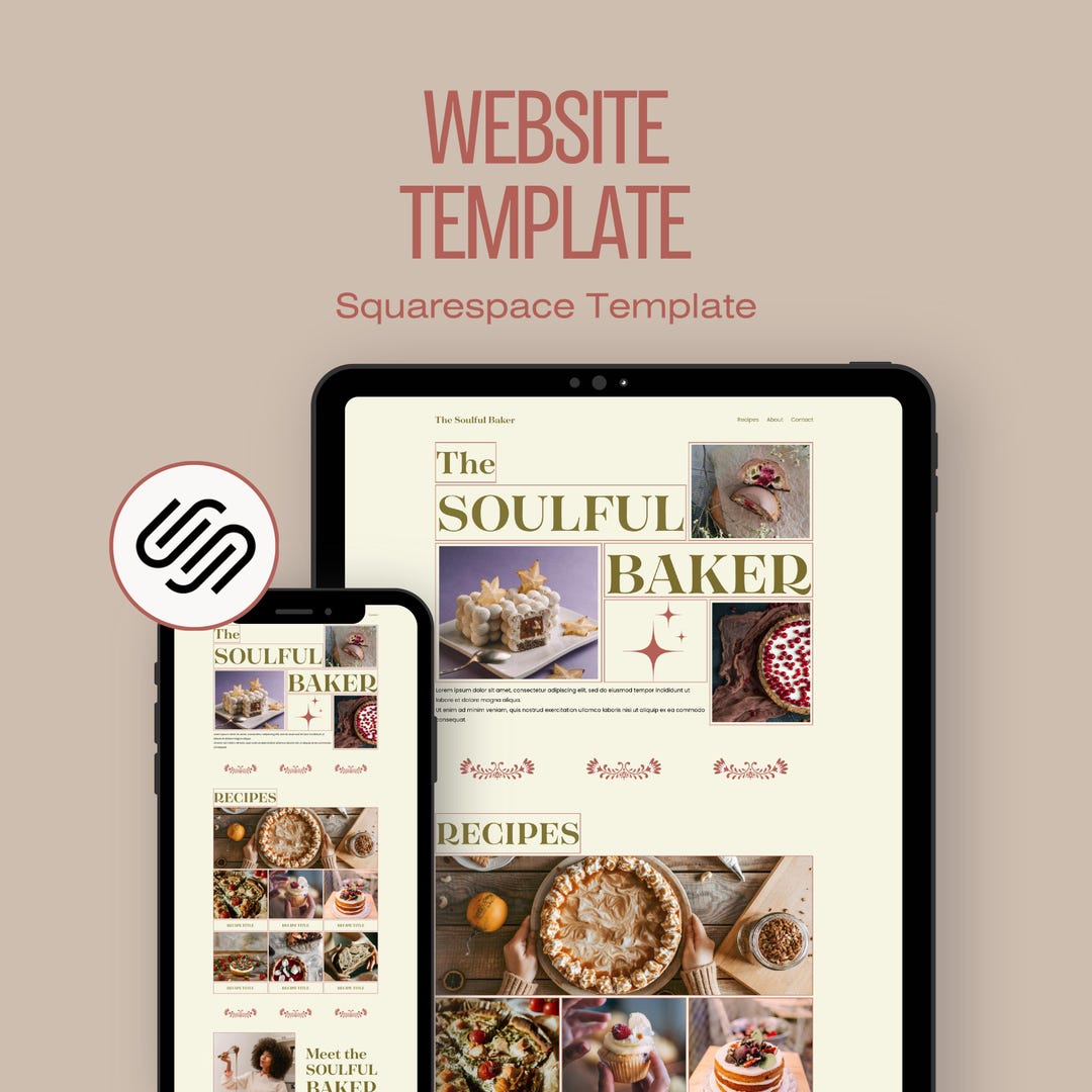 Squarespace Website Template for Food Bloggers & Chefs Cooking Blog ...
