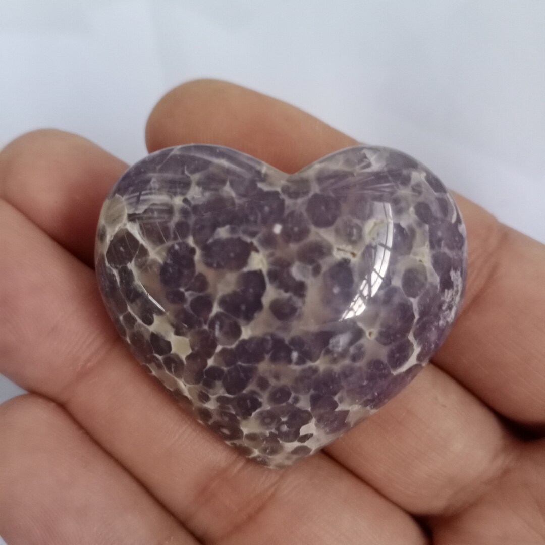 Grape Agate Stone Heart Polished Cabochons,p5 - Etsy
