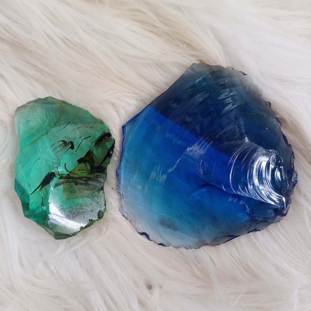 125 Gr 2 Pcs Andara Crystals Rough Monotomic, Turquoise Andara Crystal ...