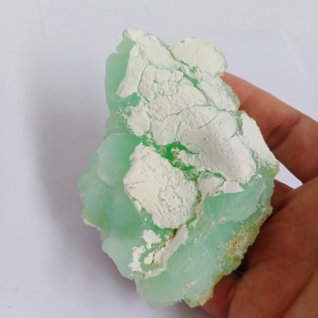 295 Gr Natural Crysoprase Stone Rough Raw Gemstone Quartz Crystal Reiki ...