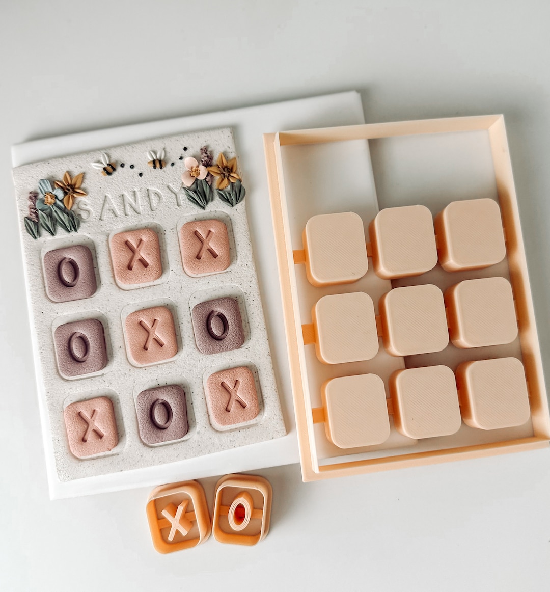 Tic Tac Toe Clay Cutter, Polymer Clay Tic Tac Toe Board Clay Cutter - Etsy