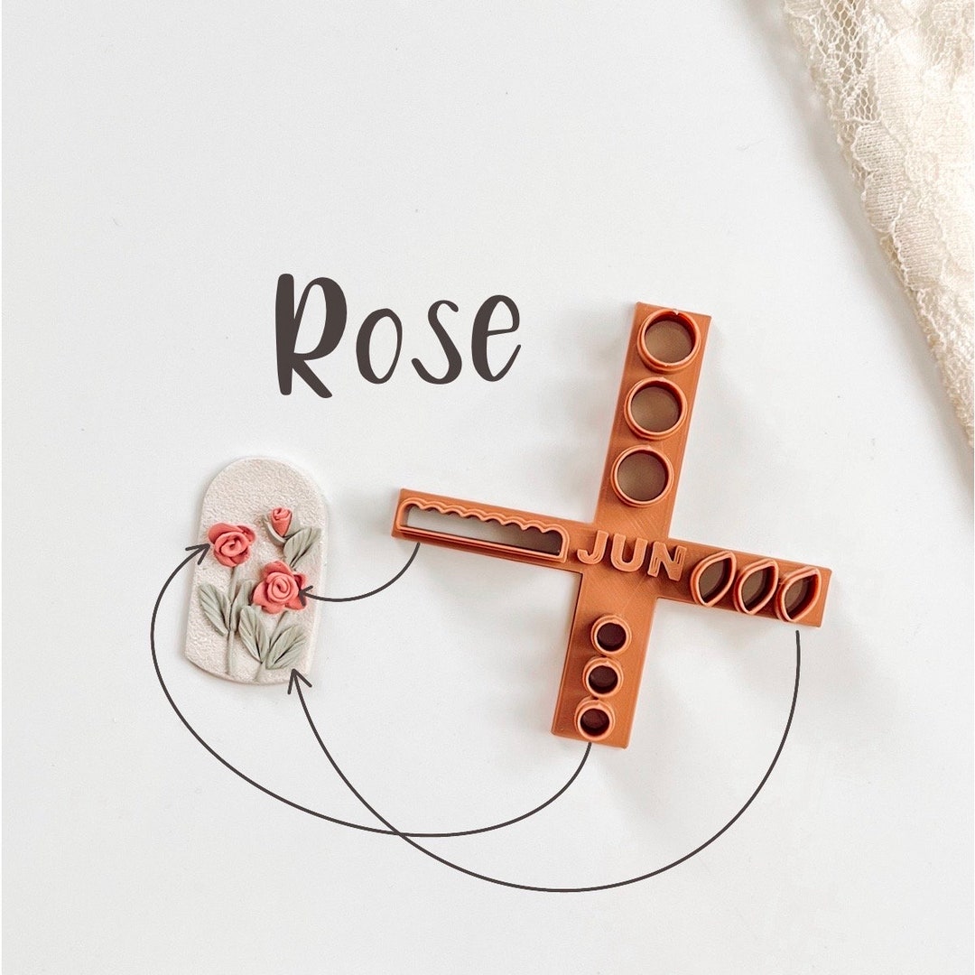 June Birth Month Flower, Rose Clay Cutter, Micro Petal Cutter, Flower ...