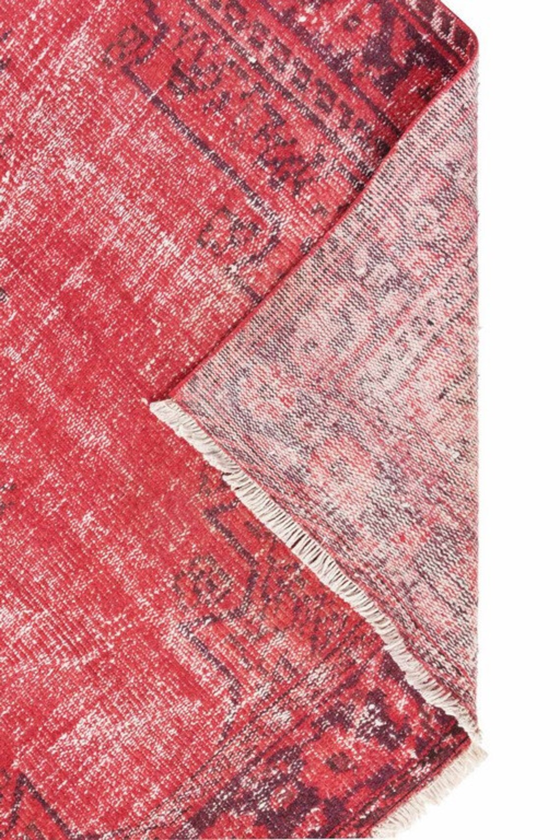 Red Rug Vintage Rug Carved Rug Area Rug Home and Living Floor - Etsy
